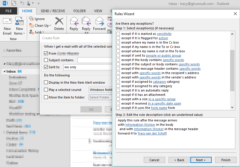 Day 145 Configure Rules in Outlook – Tracy van der Schyff