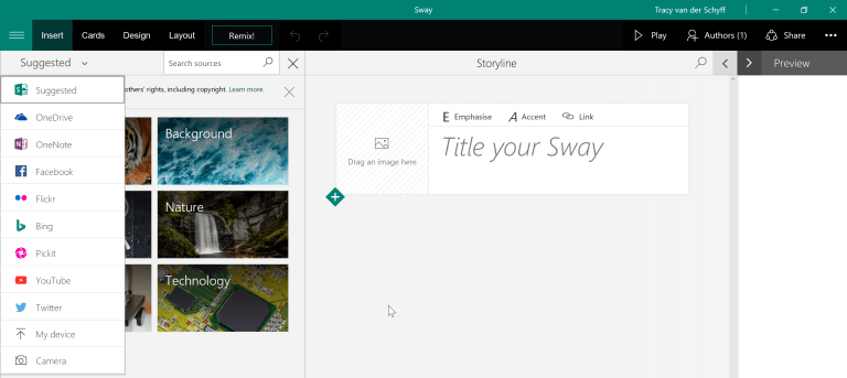 Day 301 – Creating your first Microsoft Sway Presentation – Tracy van ...