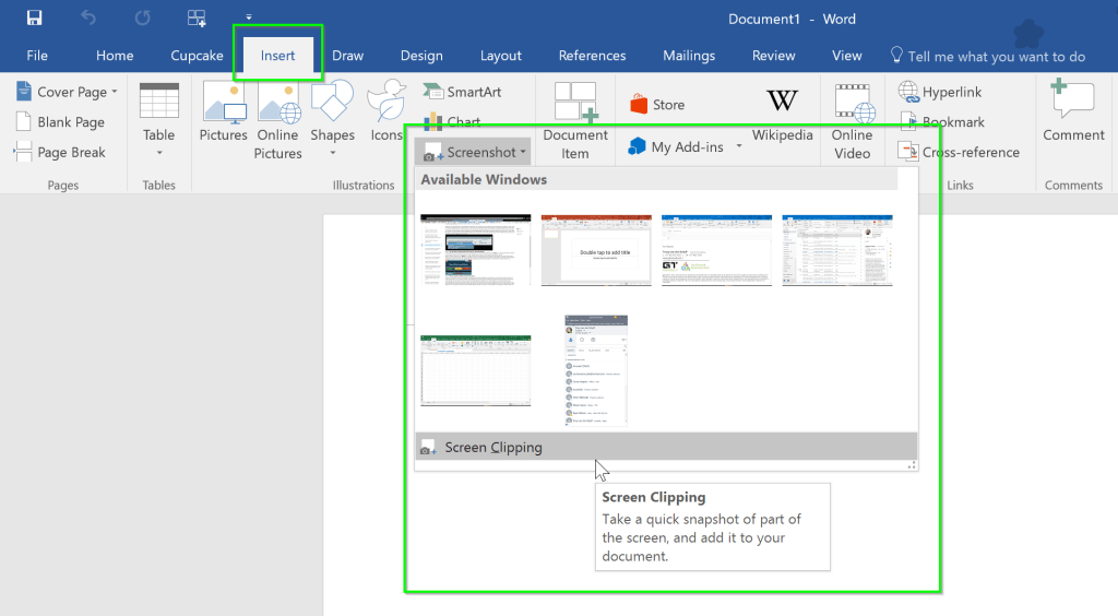 Day 357 – Take a Screenshot in Microsoft Office – Tracy van der Schyff