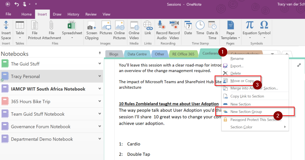 #Microsoft365 Day 69: Using Section Groups in OneNote – Tracy van der ...