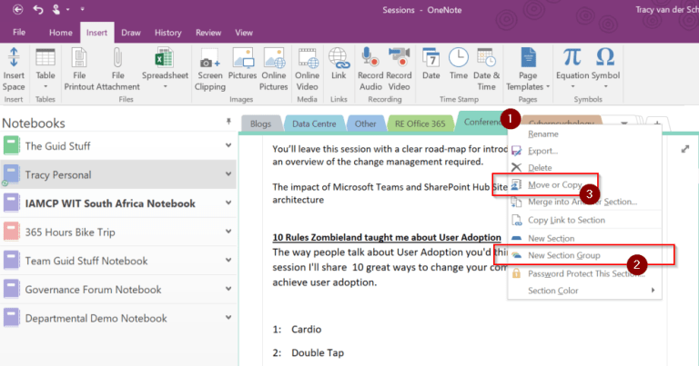 #Microsoft365 Day 69: Using Section Groups in OneNote – Tracy van der ...