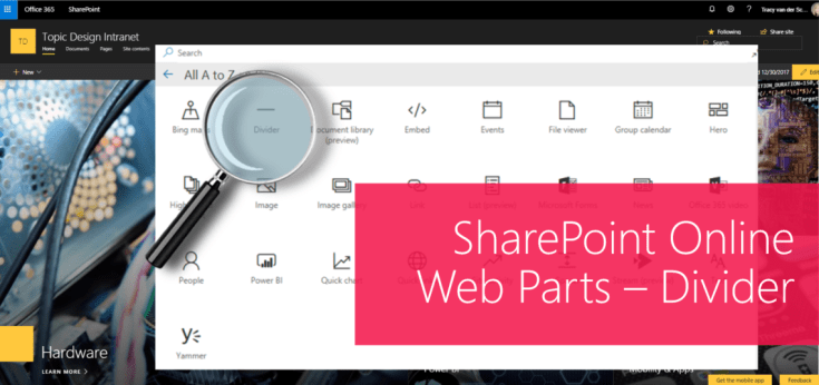 #Microsoft365 Day 93 – SharePoint Online Web Parts – Divider – Tracy ...